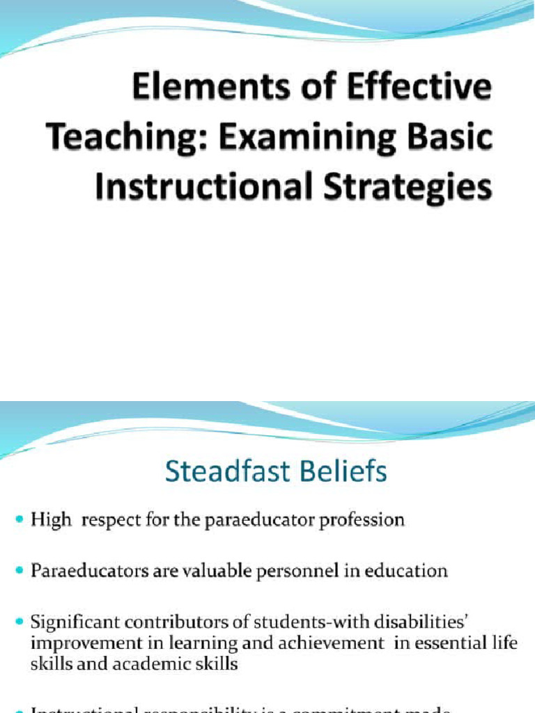 Elements of Effective Teaching - 20240427 - 174520 | PDF