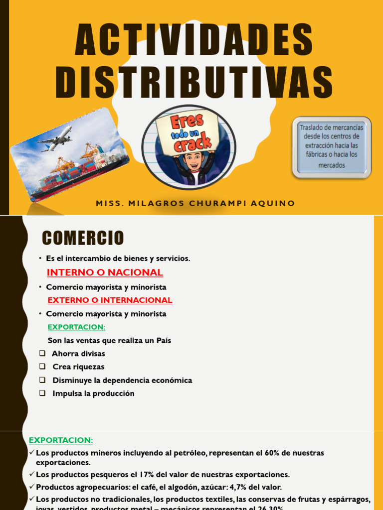 4to Sec - Actividades Distributivas - 240713 - 211958 | PDF | Economias | Comercio