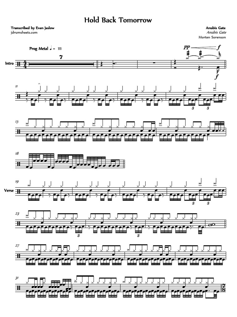 Anubis Gate - Hold Back Tomorrow | PDF | Drum Kit | Percussion Instruments