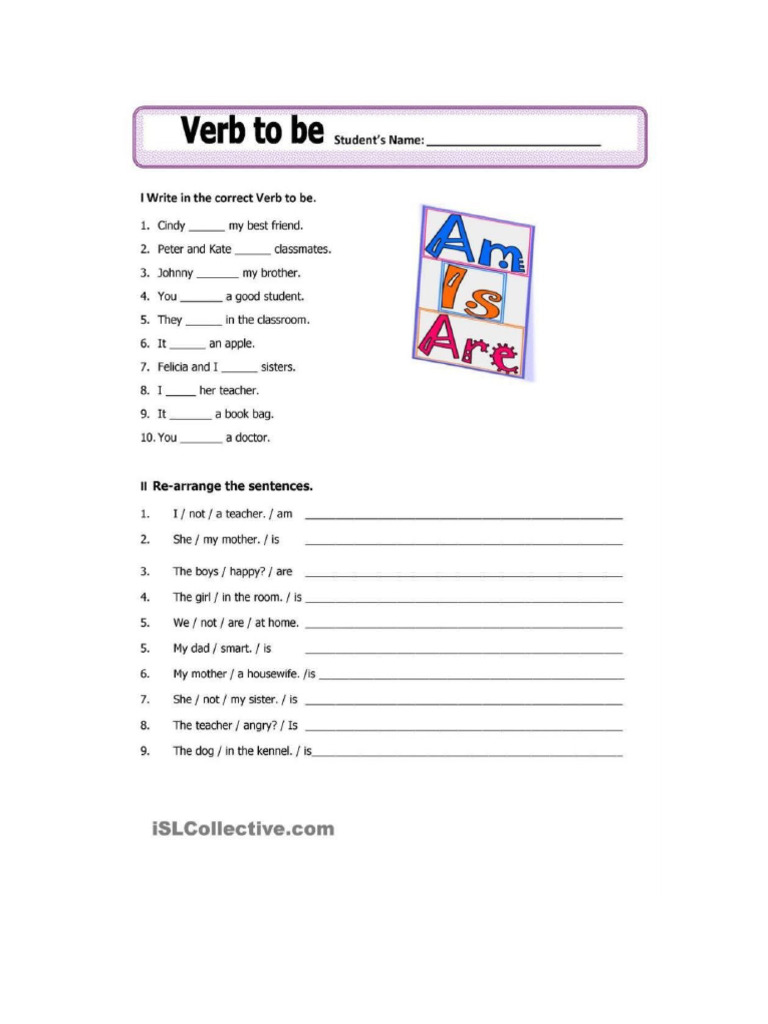 Verb To Be - Present Continuous | PDF