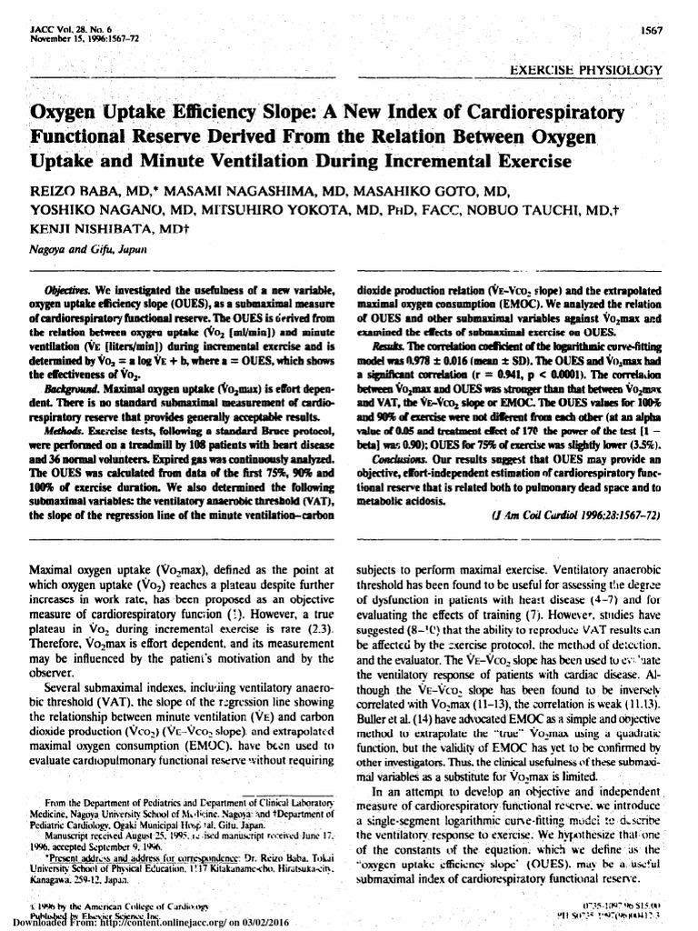 Oxygen-Uptake (VO2) Kinetics and Functional Mobility Performance in ...
