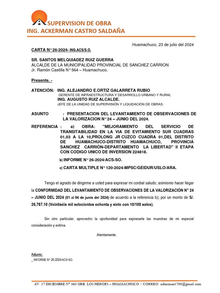 Carta - # - 15 - 2024 - Ing - Aaiics - Valo 22. | PDF | Gobierno