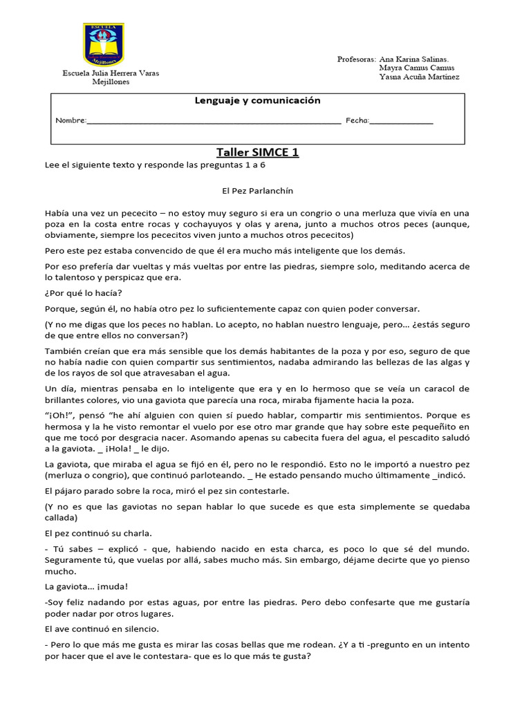 Taller Simce 2 | PDF | Arte