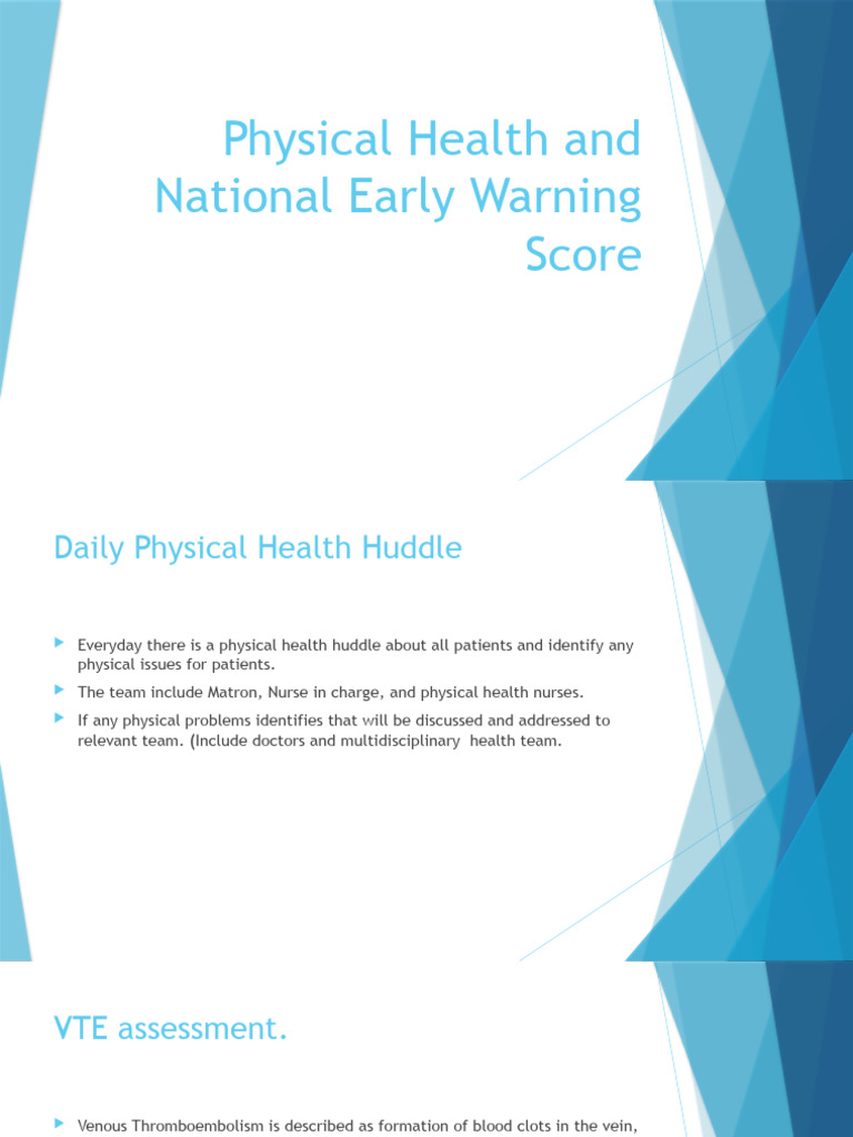 Physical Health and National Early Warning Score | PDF