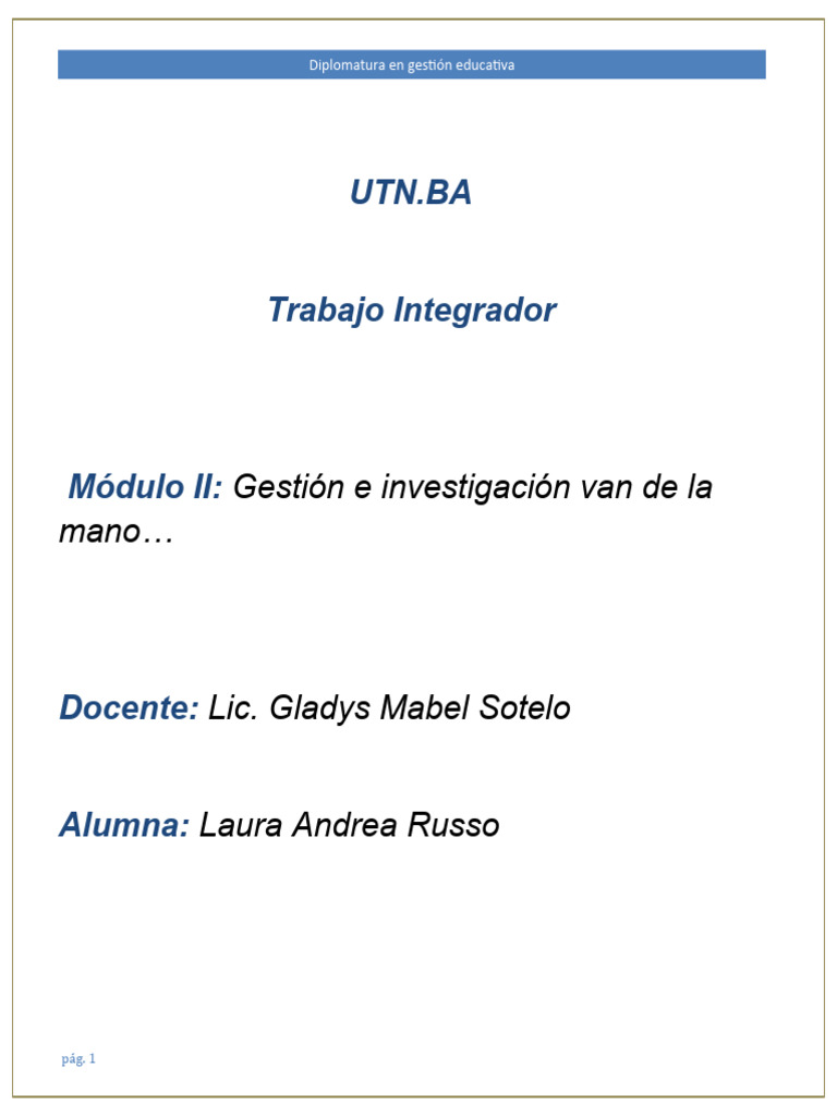 02 TP Integrador II | PDF | Enseñando | Maestros