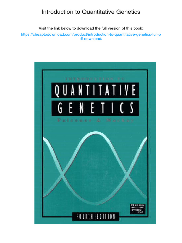 Introduction To Quantitative Genetics. ISBN 0582243025, 978-0582243026 | PDF | Heritability ...