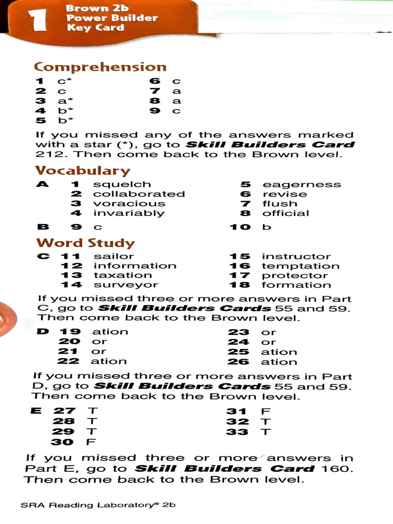 Grade 10 Reading Comprehension Answer Key | PDF