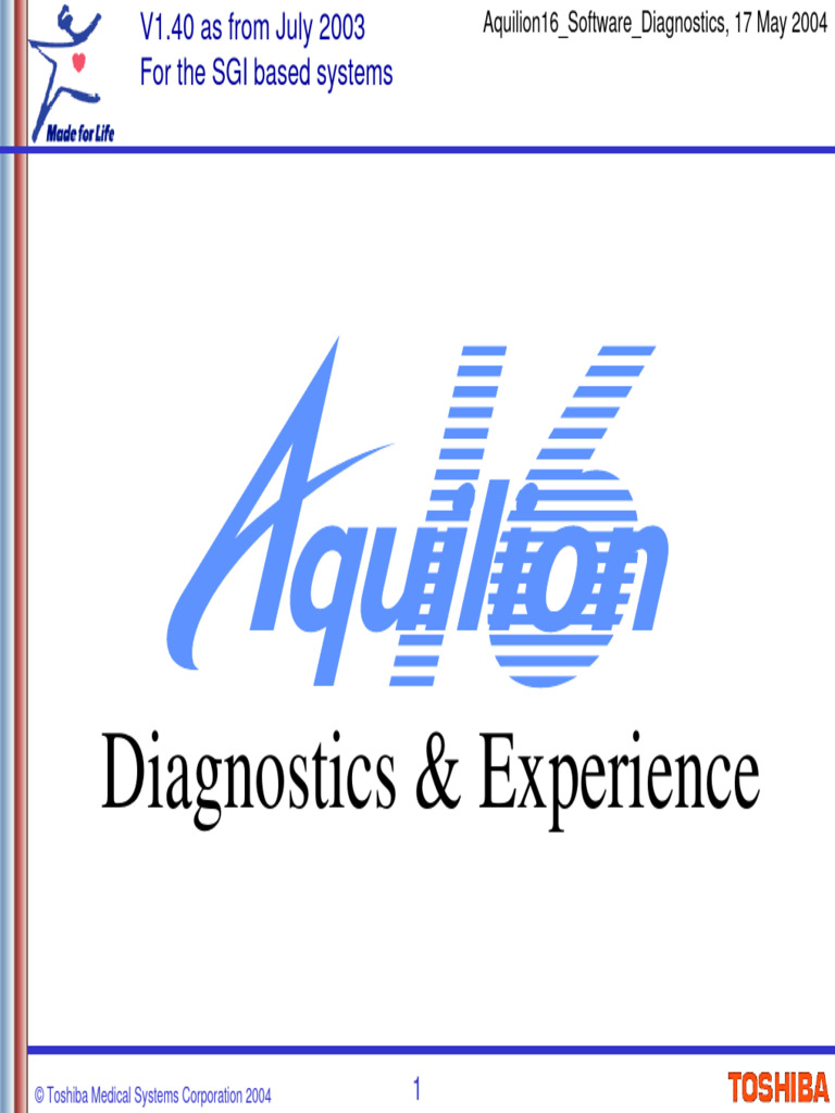 Aquilion16 Software Diagnostics | PDF | Booting | Hard Disk Drive