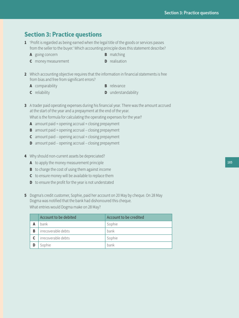 Section 3 Questions | PDF | Debits And Credits | Depreciation
