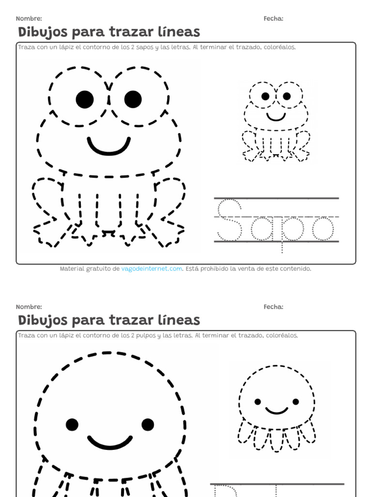 Dibujos para Trazar Líneas de Animales | PDF | Hogar, jardinería y ...