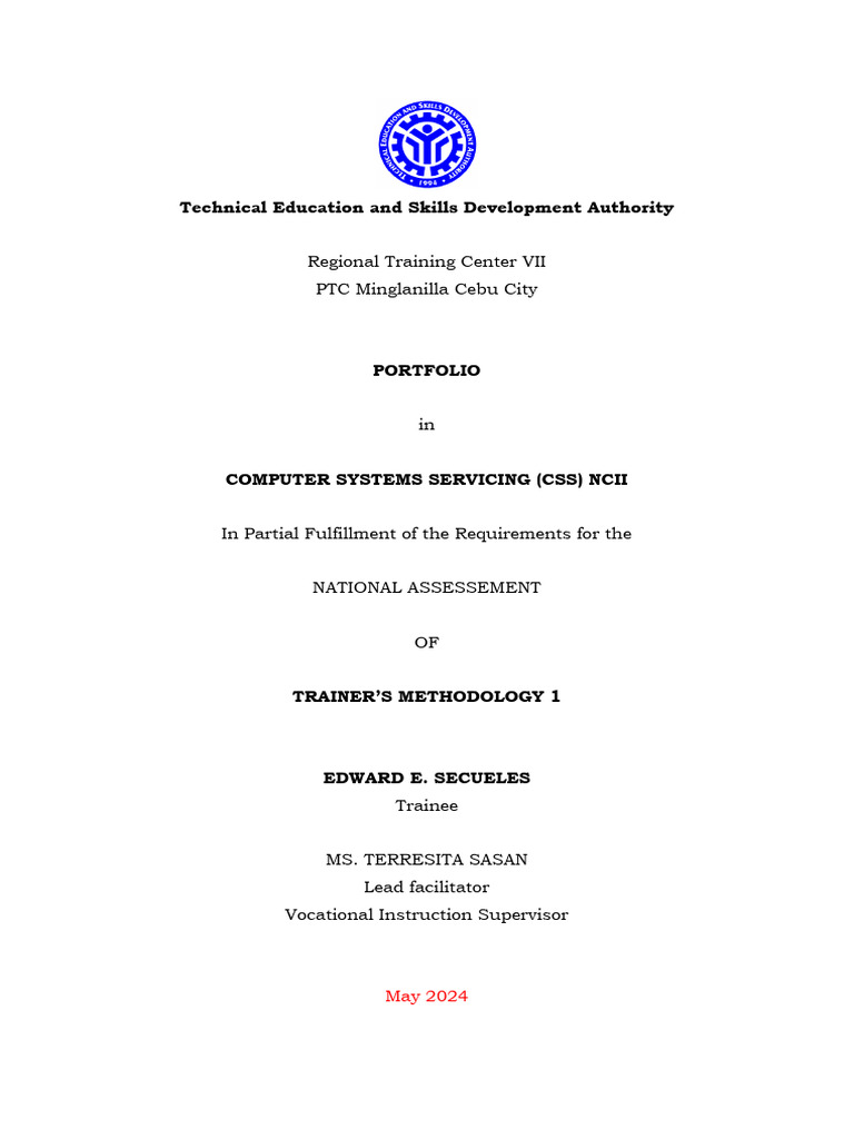 Computer Systems Servicing NCII Portfolio | PDF | Computer Network ...