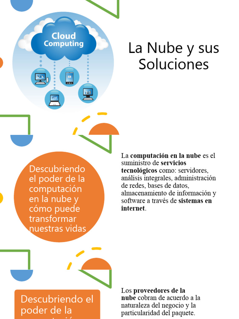 La Nube y Sus Soluciones | PDF | Computación en la nube | Software como servicio