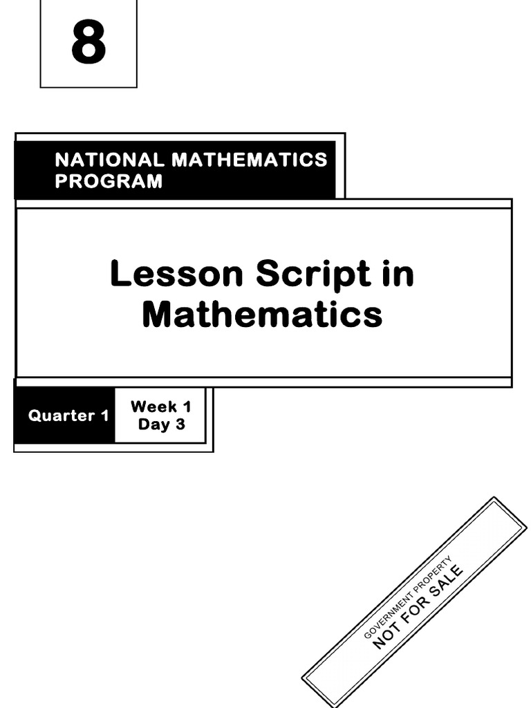 Lesson Script in Mathematics | PDF | Computers