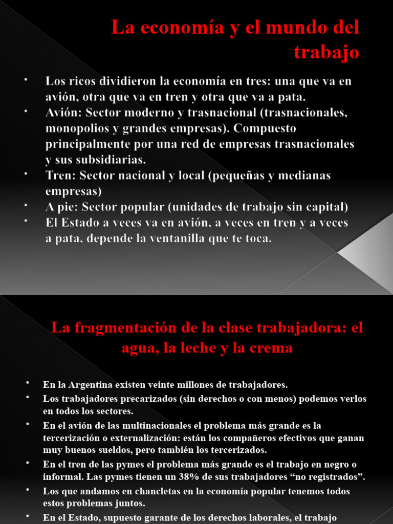 La Economía y El Mundo Del Trabajo | PDF | Capitalismo | Outsourcing