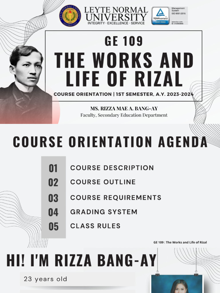 GE109 Course Orientation | PDF