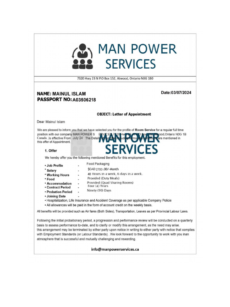 Mainul Islam Man Power | PDF