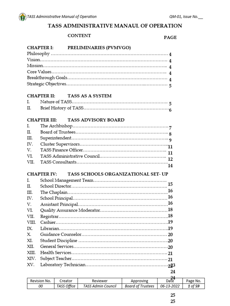 TASS Admin Manual 2022 | PDF | Payments | Teachers
