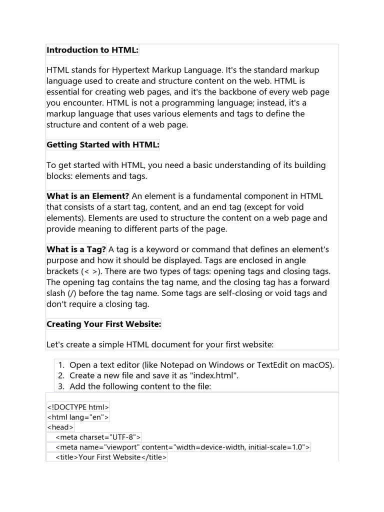 Basic 7 Content For Rai | PDF | Html Element | Hyperlink