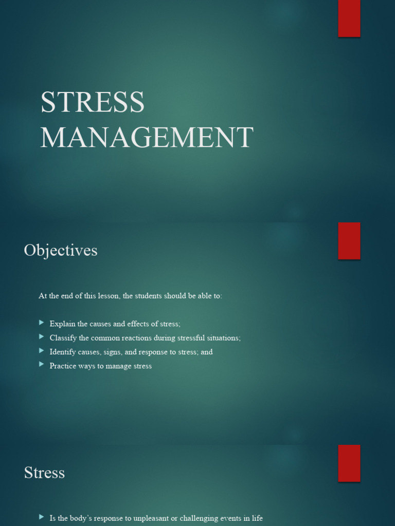 Stress Management | PDF | Stress (Biology) | Psychology