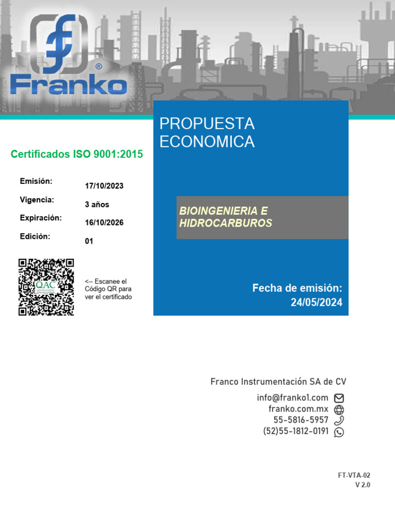 6148 Franko PropuestaEconomica | PDF