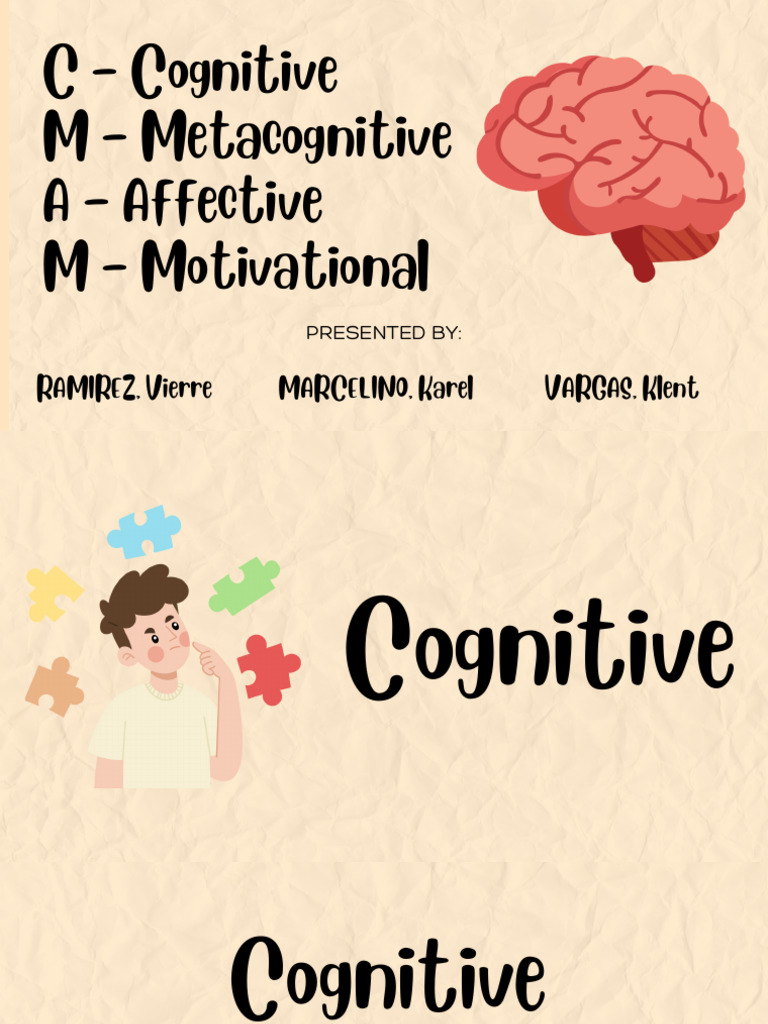Cognitive Meta Cognitive Motivational Affective Origin Pdf Self Improvement