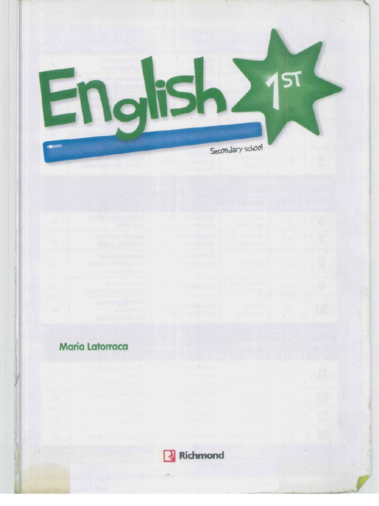 English 1 - Secundary School | PDF