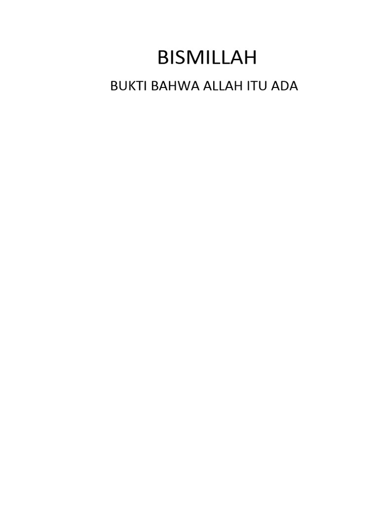 BISMILLAH | PDF