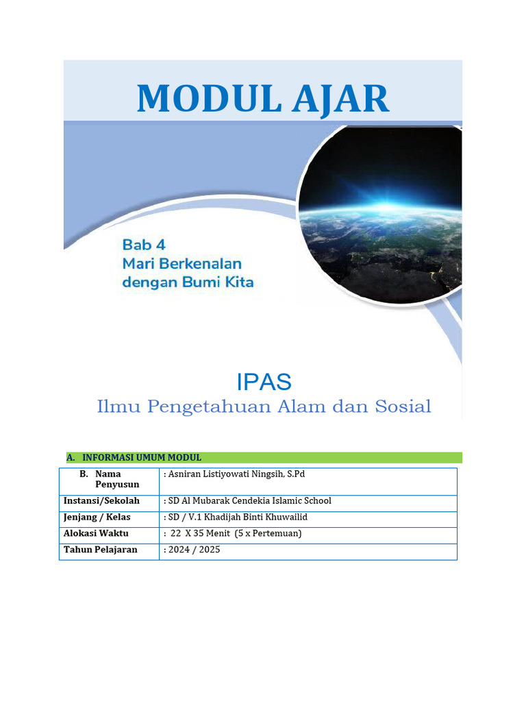 BAB 4 - MA IPAS Kls 5 | PDF | Karier & Perkembangan