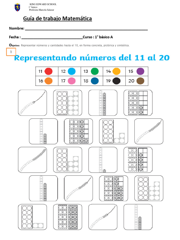 Unidades, Sumas Hasta 20 | PDF