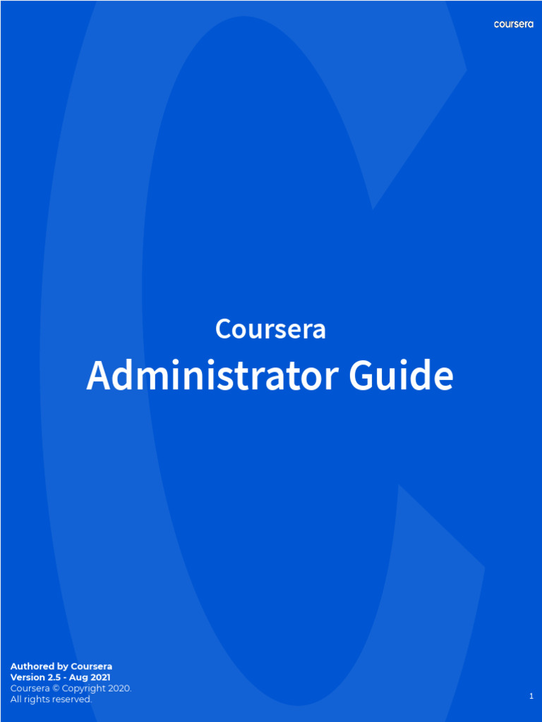 Coursera Admin Guide - 2021 | PDF | Ios | Mobile App
