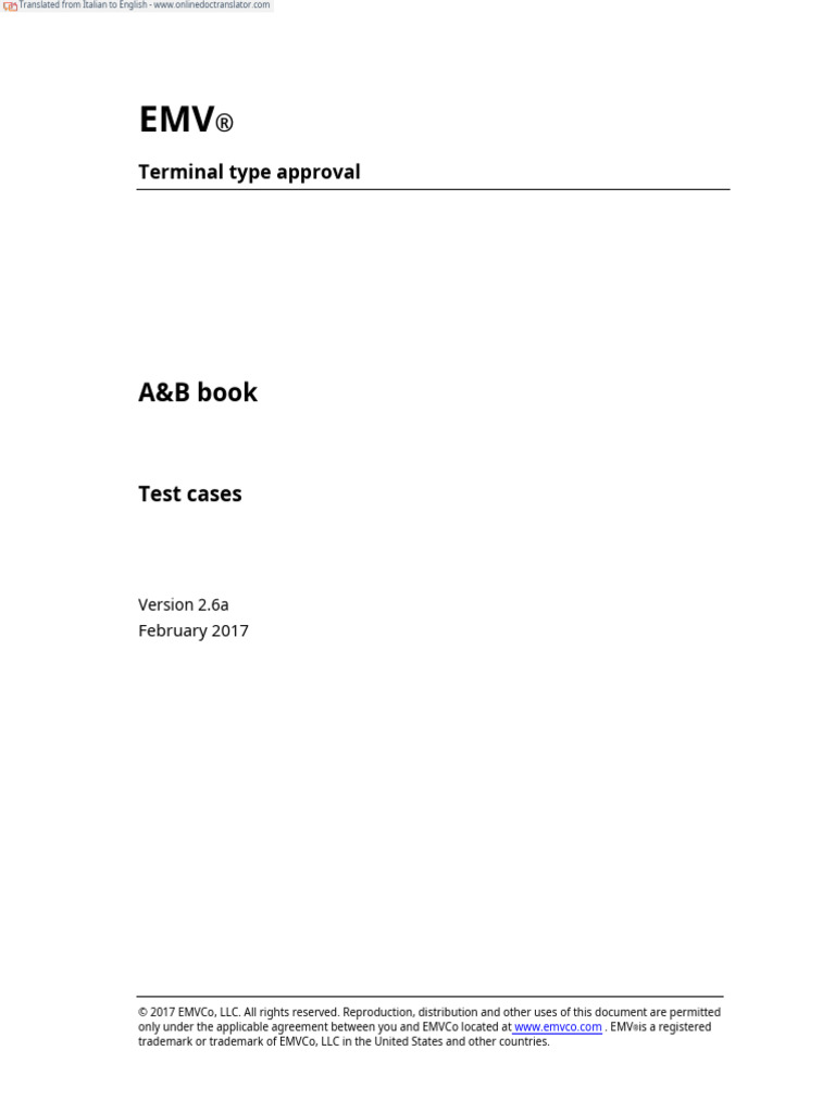 EMVCo Contactless Book | PDF | Emv | Banking Technology