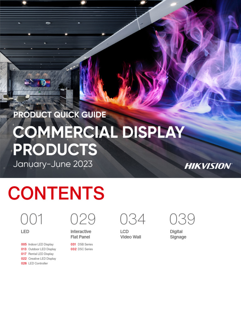 Product Quick Guide January June 2023 - Commercial Display | PDF ...