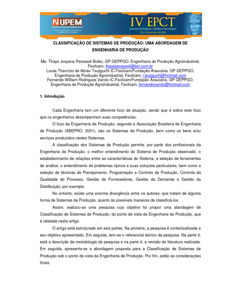 Nupem Anais IV Epct PDF Engenharias 08 BOIKO TSUJIGUCHI VAROLO | PDF | Comentários | Engenharia