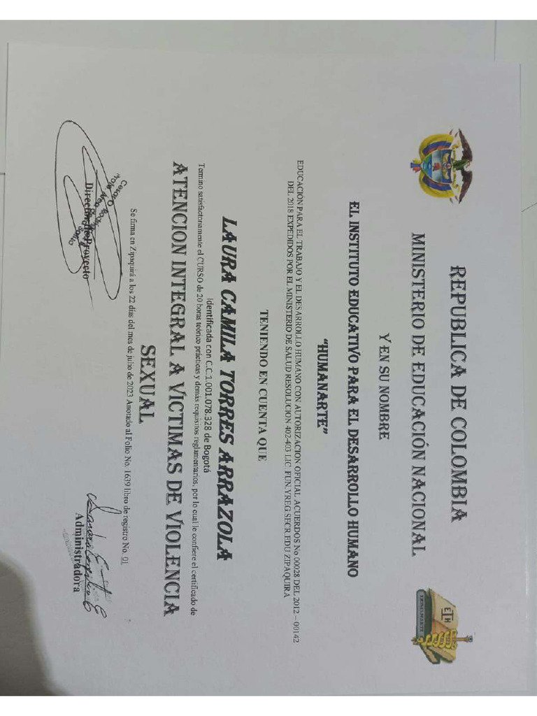 Certificado Cursos | PDF