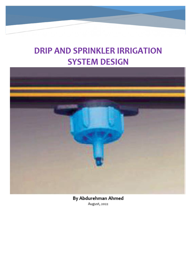 Drip & Sprinkler Irrigation Design Guide | PDF | Irrigation | Pump