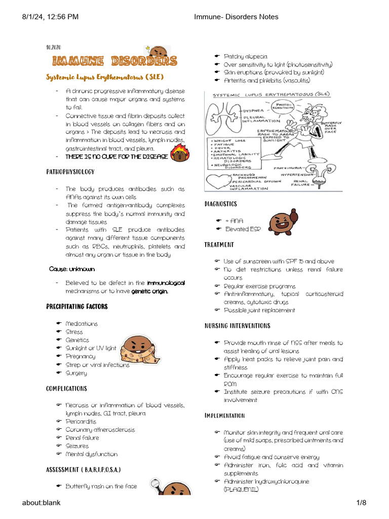 Immune - Disorders Notes | PDF | Allergy | Inflammation
