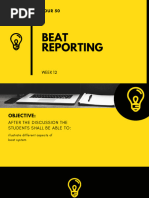 Beat Reporting | PDF | Journalism | Speaker (Politics)