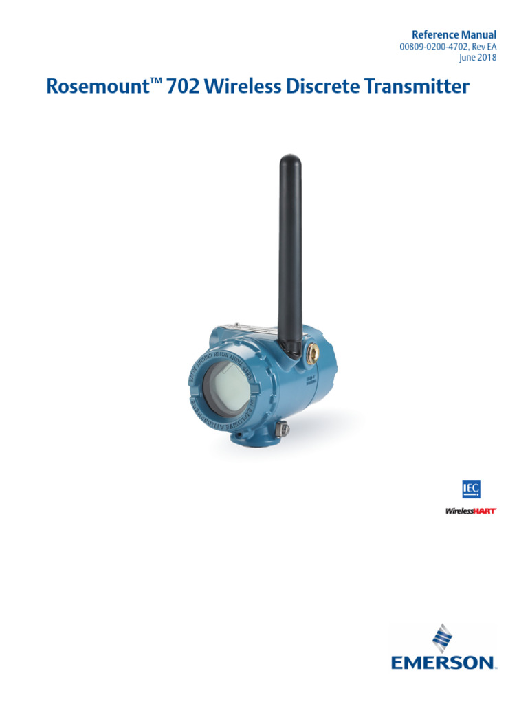 Manual Rosemount 702 Wireless Discrete Transmitter en 76230 | PDF ...