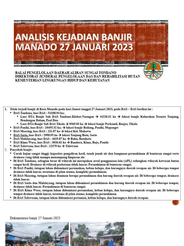 Laporan Banjir - Manado - Jan2023 - Update | PDF