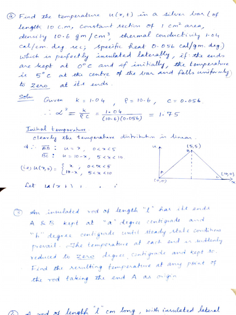 1D Heat Questions | PDF