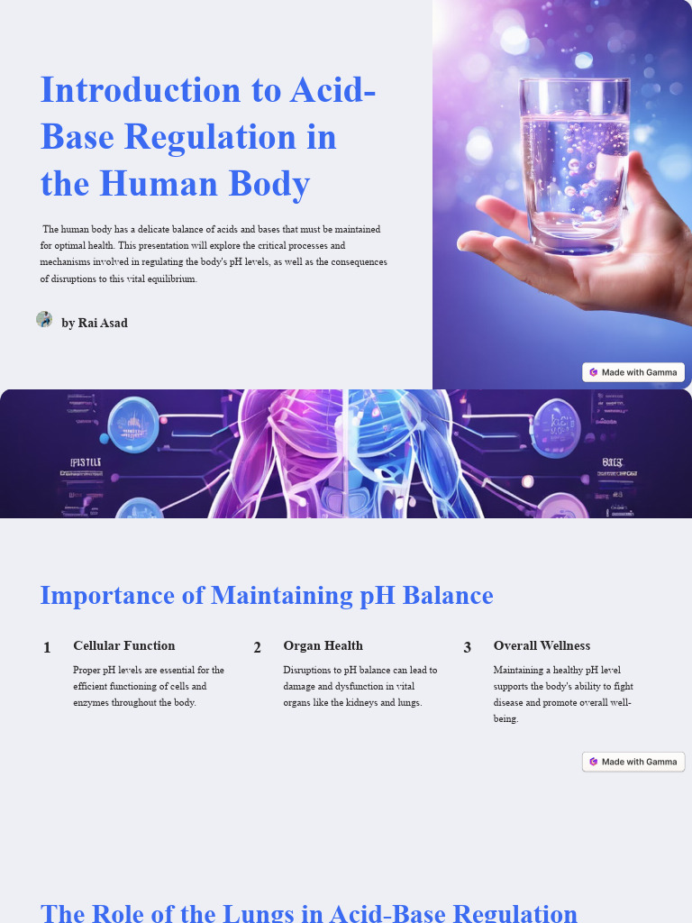 Introduction To Acid Base Regulation in The Human Body | PDF ...