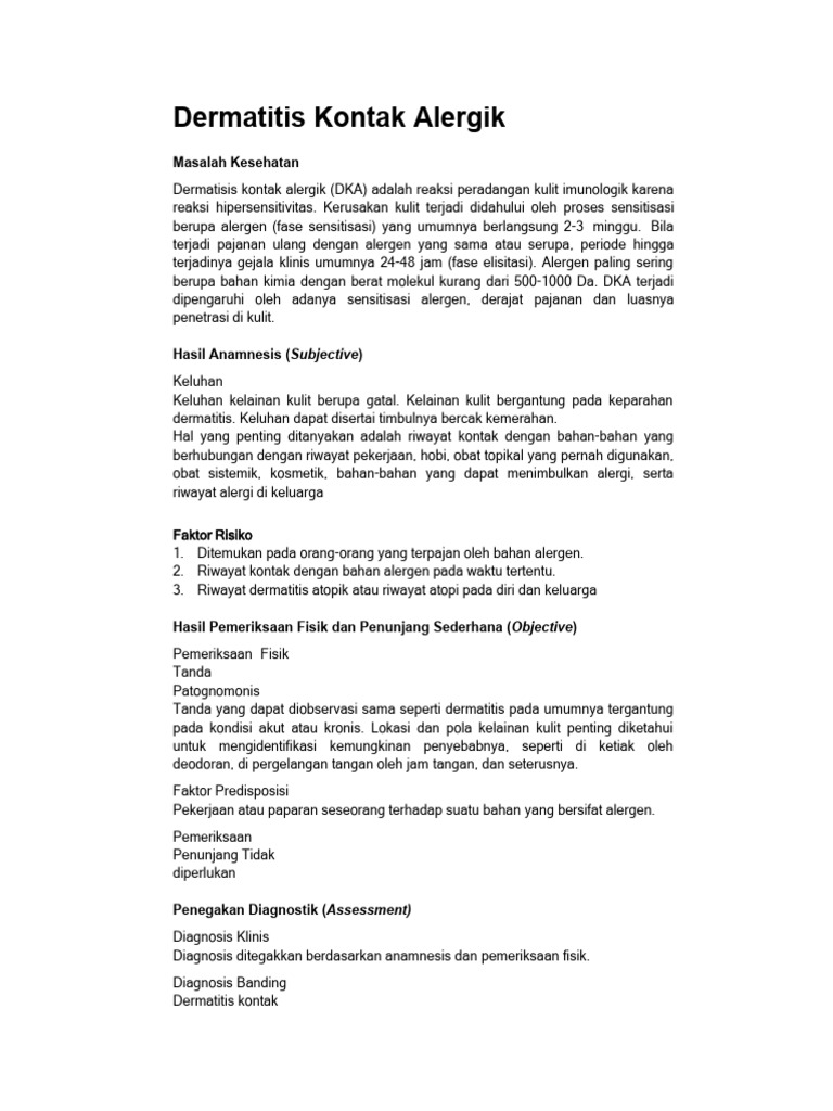 Dermatitis Kontak Alergik | PDF | Pengembangan Diri