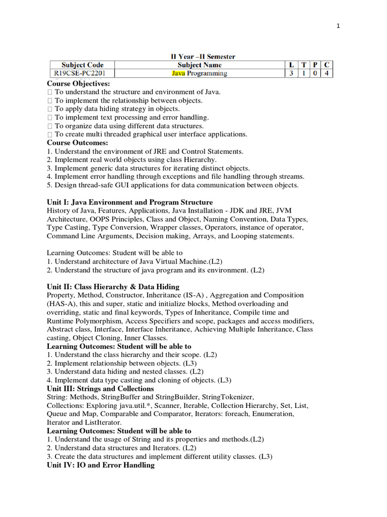 Java Unit 1 Final | PDF | Java Virtual Machine | Method (Computer ... Java Unit 1 Final | PDF | Java Virtual Machine | Method (Computer ...