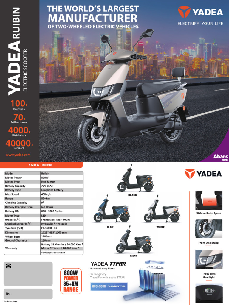 Yadea Ruibin Leaflet | PDF