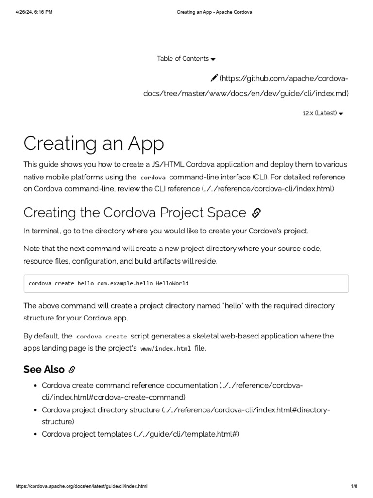 Creating An App - Apache Cordova | PDF | Mobile App | Android (Operating System)