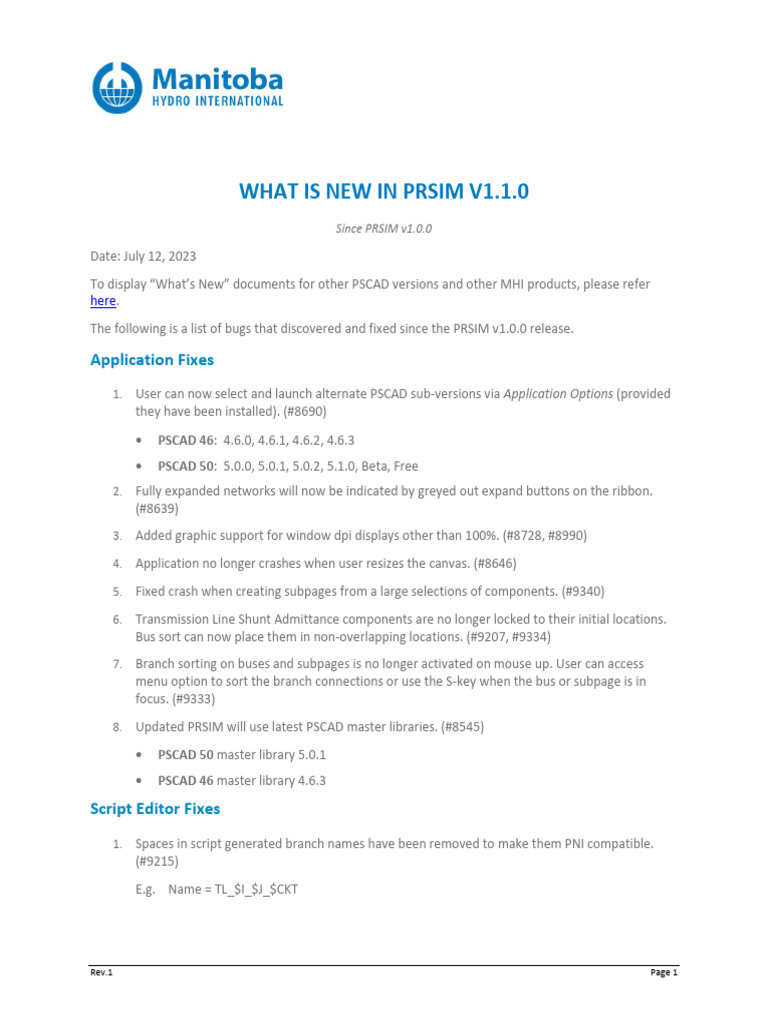 PRSIM 110 WhatsNew R1 | PDF | Computer Science | Software Engineering