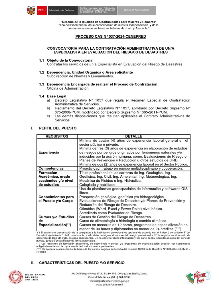 Cas 037 2024 Cenepred | PDF | Perú