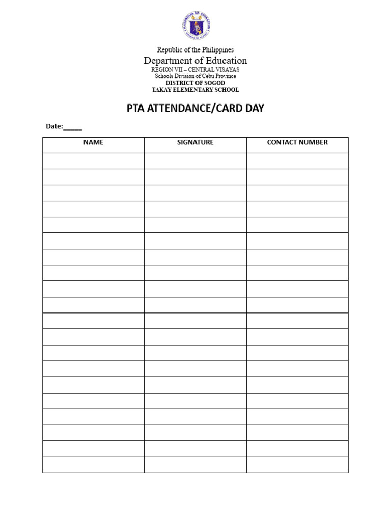 Card Day Attendance | PDF
