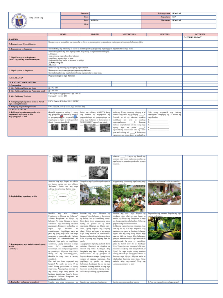 Q4 Esp 4 DLL Week 4 | PDF