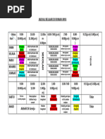 Contoh Jadual Belajar di Rumah | PDF